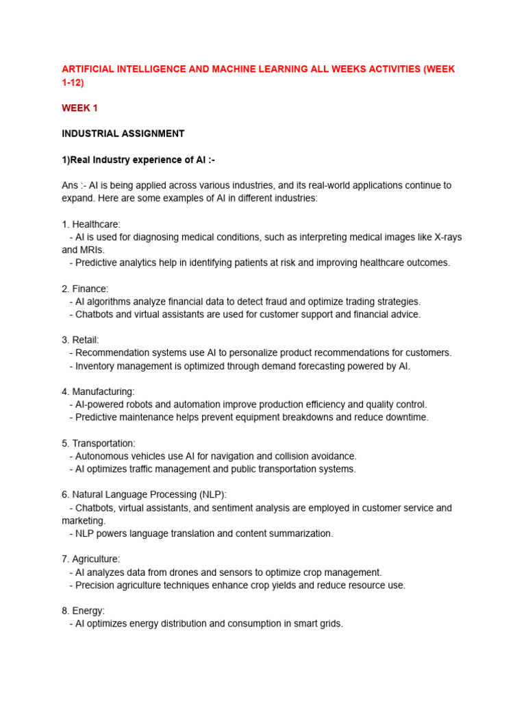 Artificial Intelligence Activities | PDF | Cluster Analysis | Artificial Intelligence