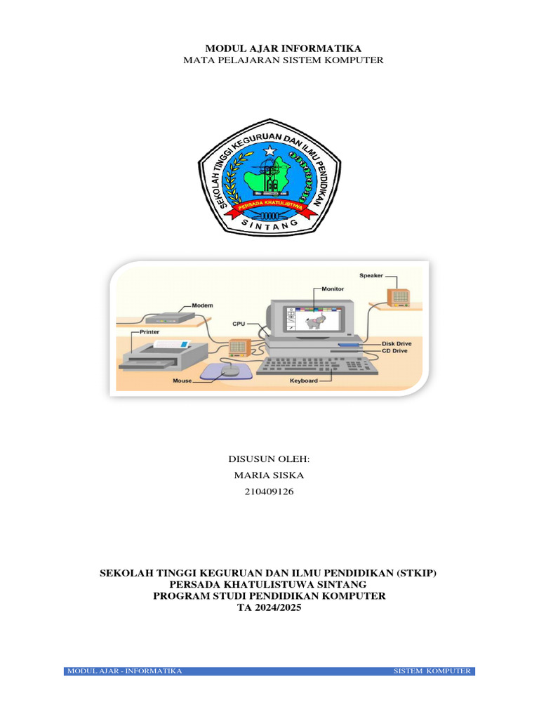Modul Sistem Komputer Maria Siska | PDF