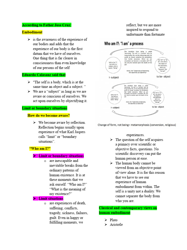 Philosophy Reviewer | PDF | Soul | Experience