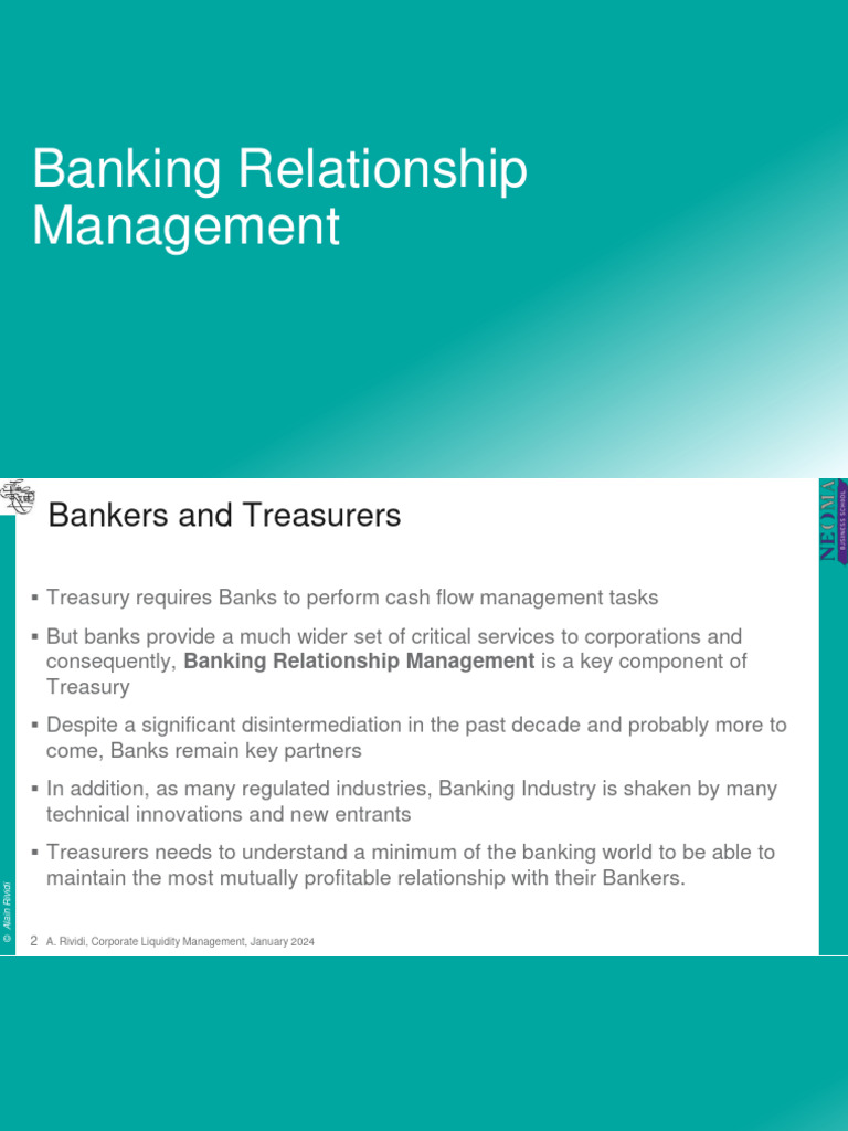 3 Bank Relationship Management 2024 | PDF | Banks | Market Liquidity