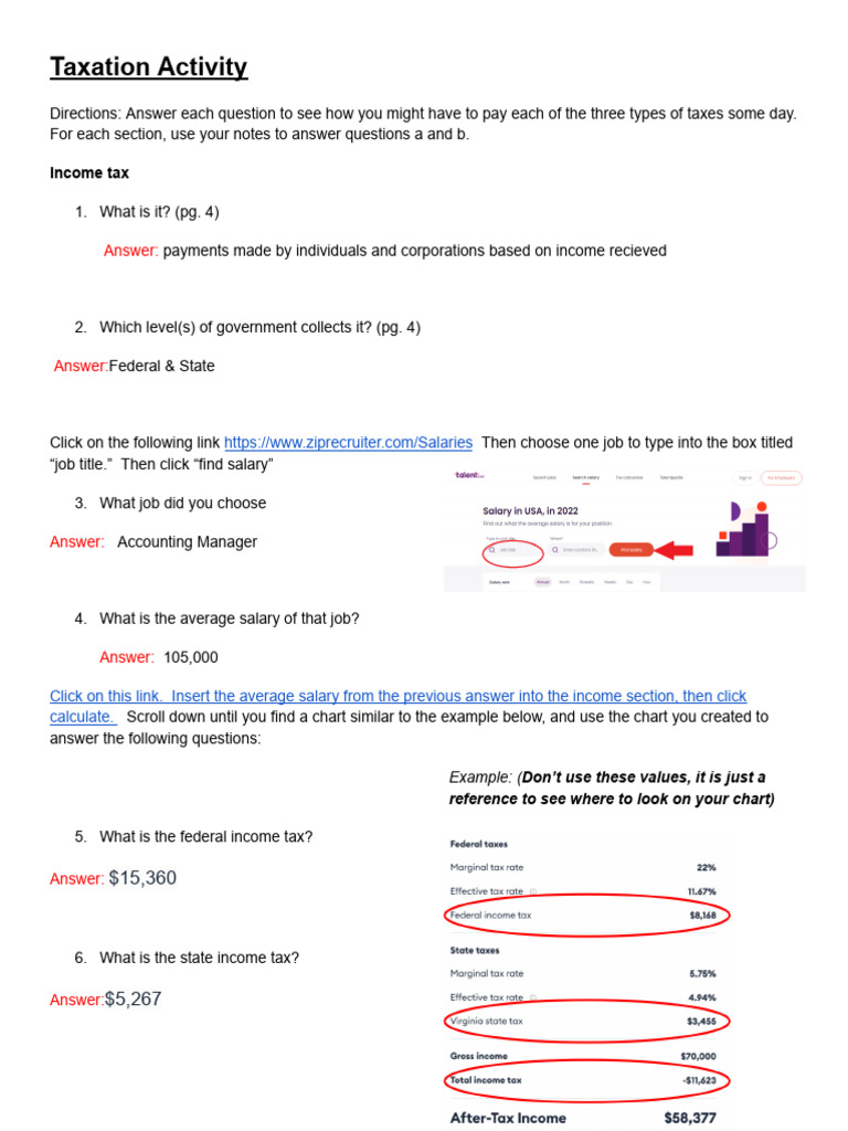 Copy of Taxation Activity 2024 | PDF | Taxes | Property Tax