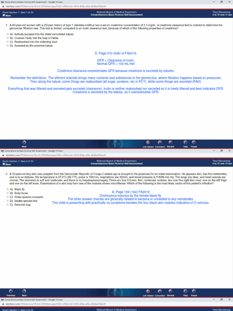 (Medicalstudyzone - Com) NBME 24 A | PDF | Cerebrospinal Fluid | Creatinine