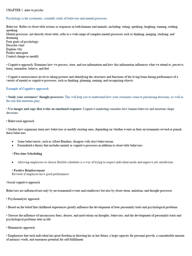 Psychology Note | Download Free PDF | Reinforcement | Senses