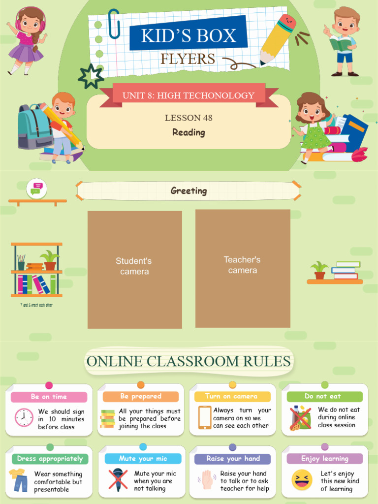 Kids-Box-Flyers-Unit-10-Lesson-48 | PDF | Laptop | Telephone