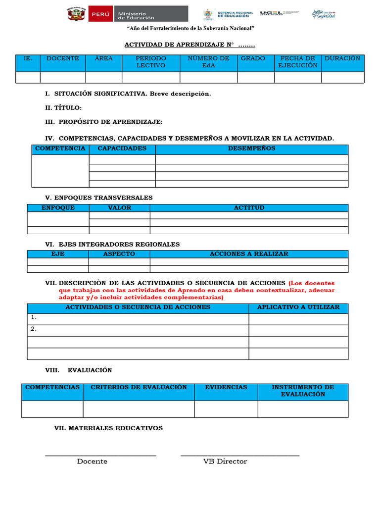 Esquema de Actividad de Aprendizaje 2022 | PDF Esquema de Actividad de Aprendizaje 2022 | PDF