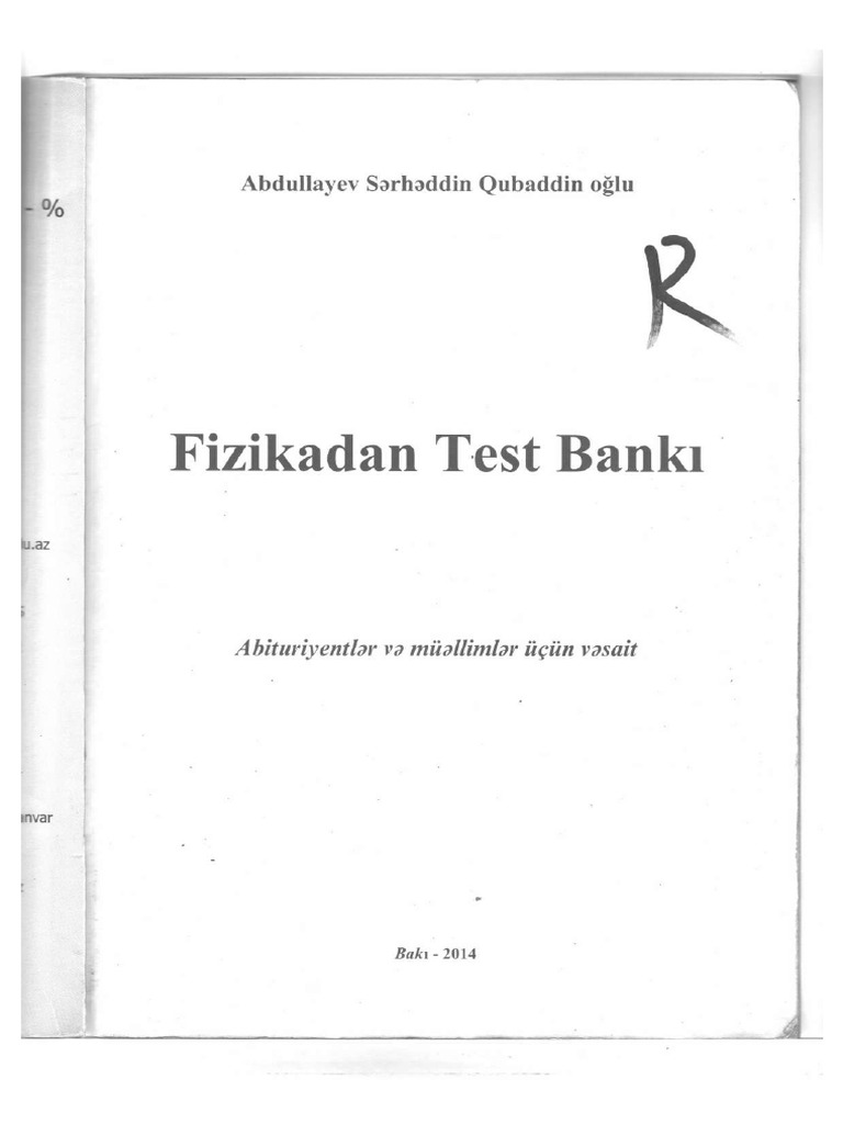 Kaspi. (Fizikadan Test Bankı) | PDF