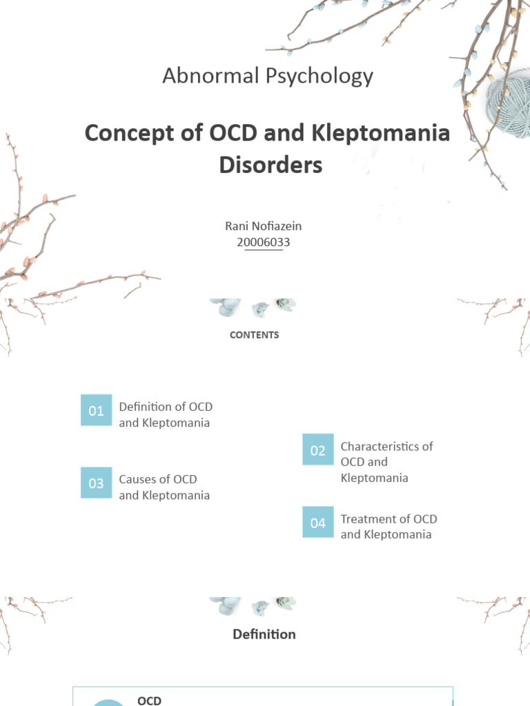 Task 8 Psikologi Abnormal | PDF | Obsessive–Compulsive Disorder | Antidepressant