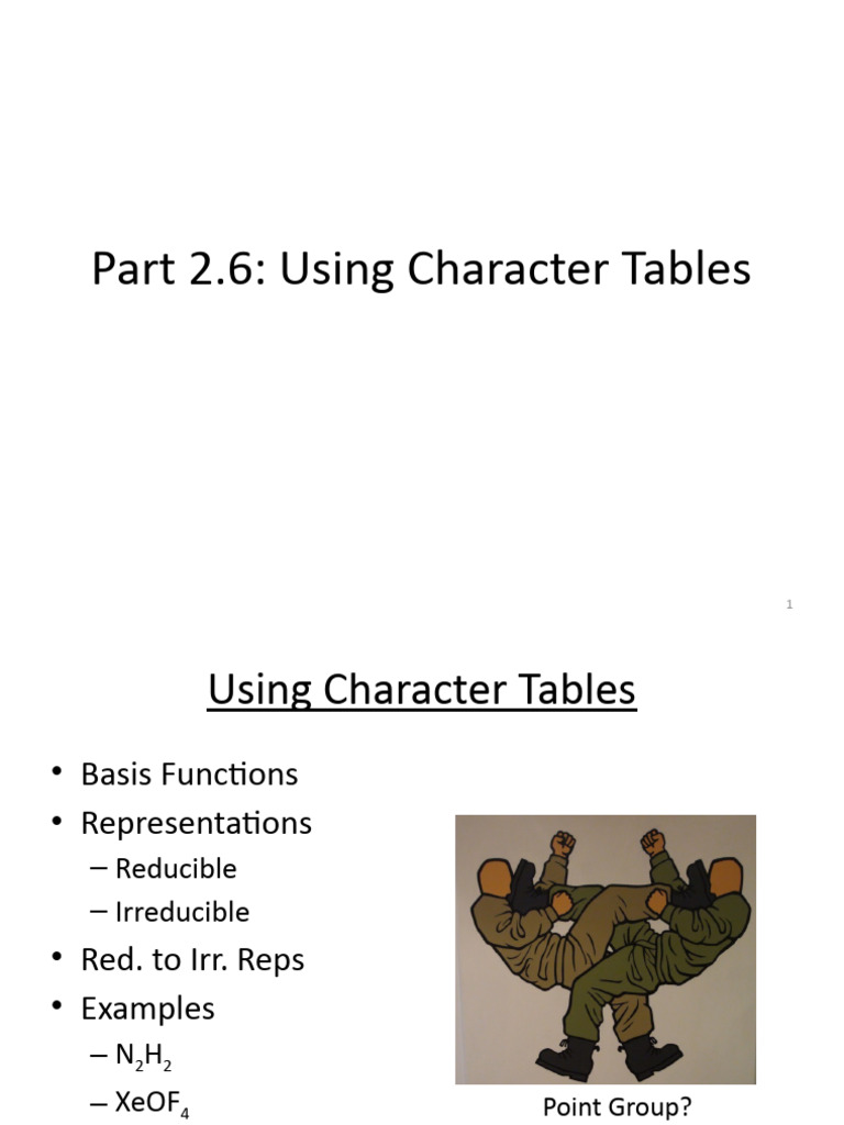 6 CHM 5710 Using Character Tables | Download Free PDF | Algebra | Geometry