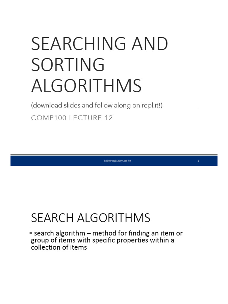 Lec12 | PDF | Algorithms And Data Structures | Algorithms