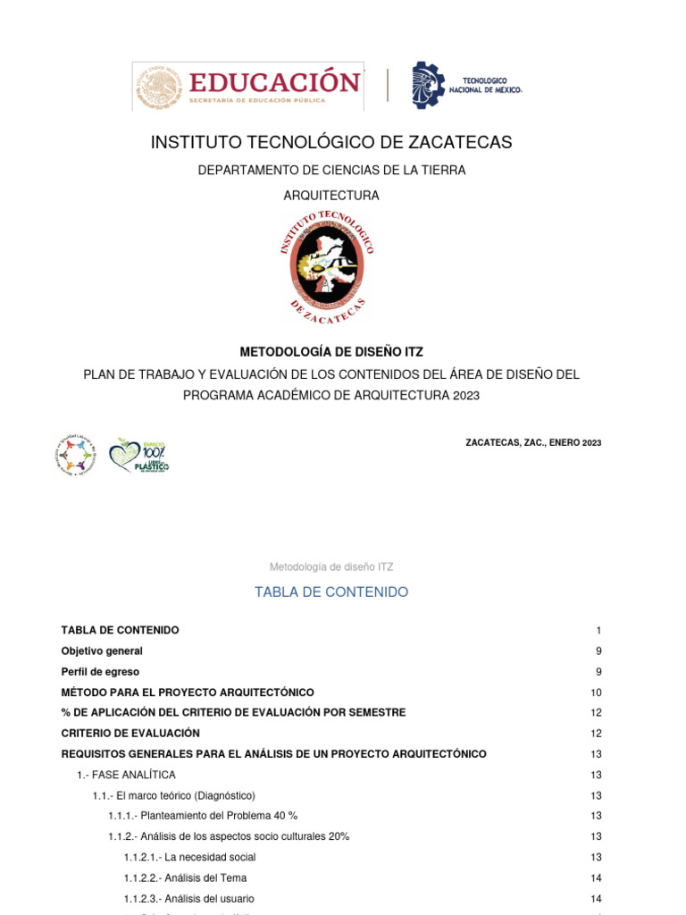 Metodologia Diseño Itz | PDF | Diseño | Evaluación