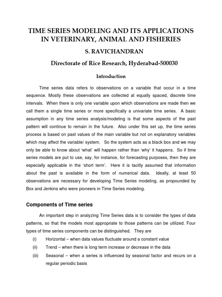 Intro of Time Series | PDF | Time Series | Stationary Process