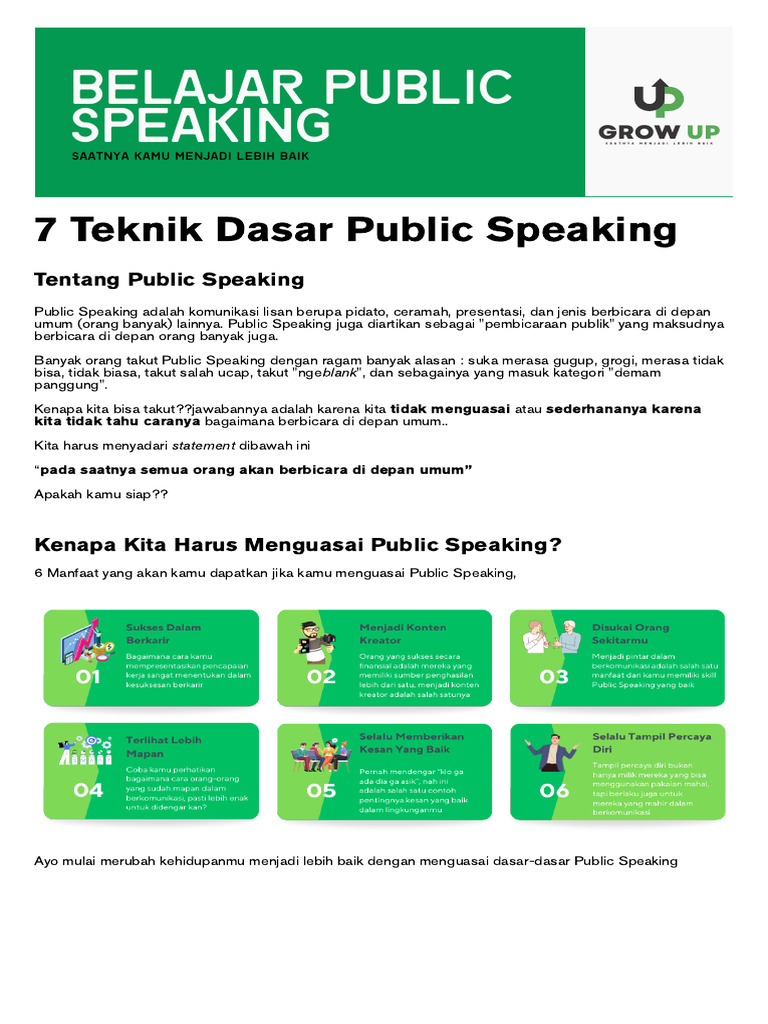 7 Teknik Dasar Public Speaking Pdf