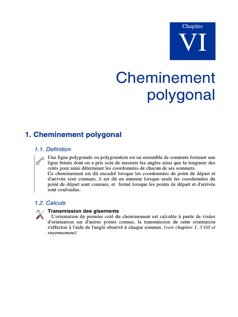 Cours Cheminement Polygonal | PDF