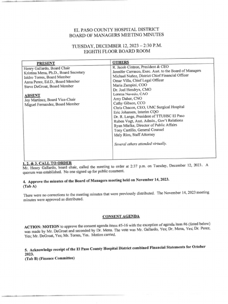 BOM Meeting Minutes - Signed | PDF