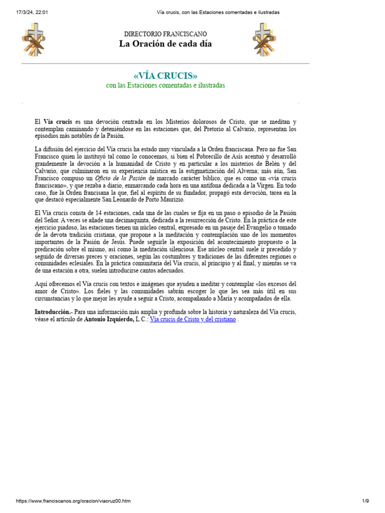 Vía Crucis: Estaciones Comentadas e Ilustradas | PDF | Estaciones de la ...