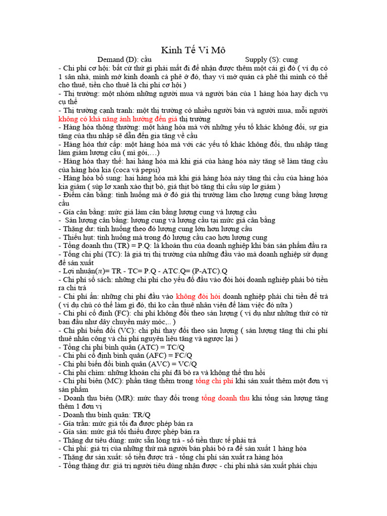 Kinh Tế Vi Mô | PDF