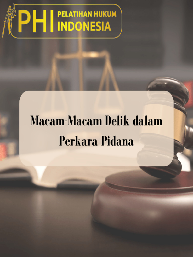 Macam Macam Delik Pidana 6 | PDF