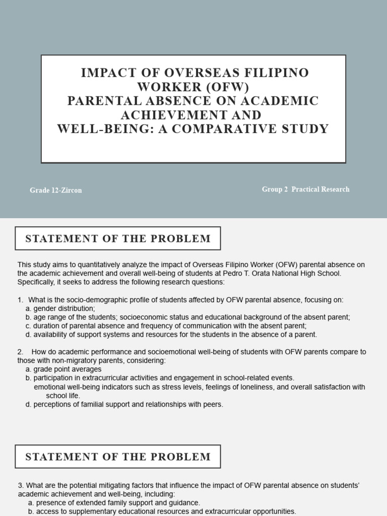 Overseas Filipino Workers Group 2 Quantitative | PDF | Standardized ...