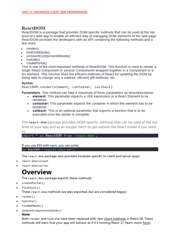Full Stack-Unit-Iv | PDF | Http Cookie | Document Object Model