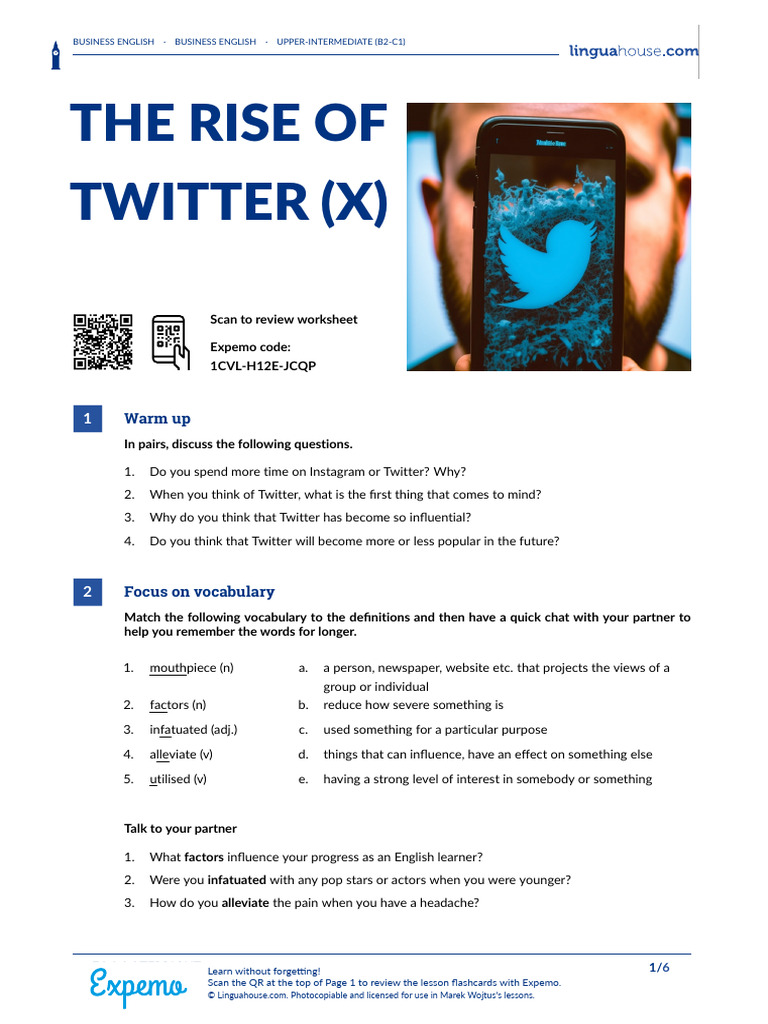 The Rise of Twitter X British English Teacher | PDF | Social Media ...