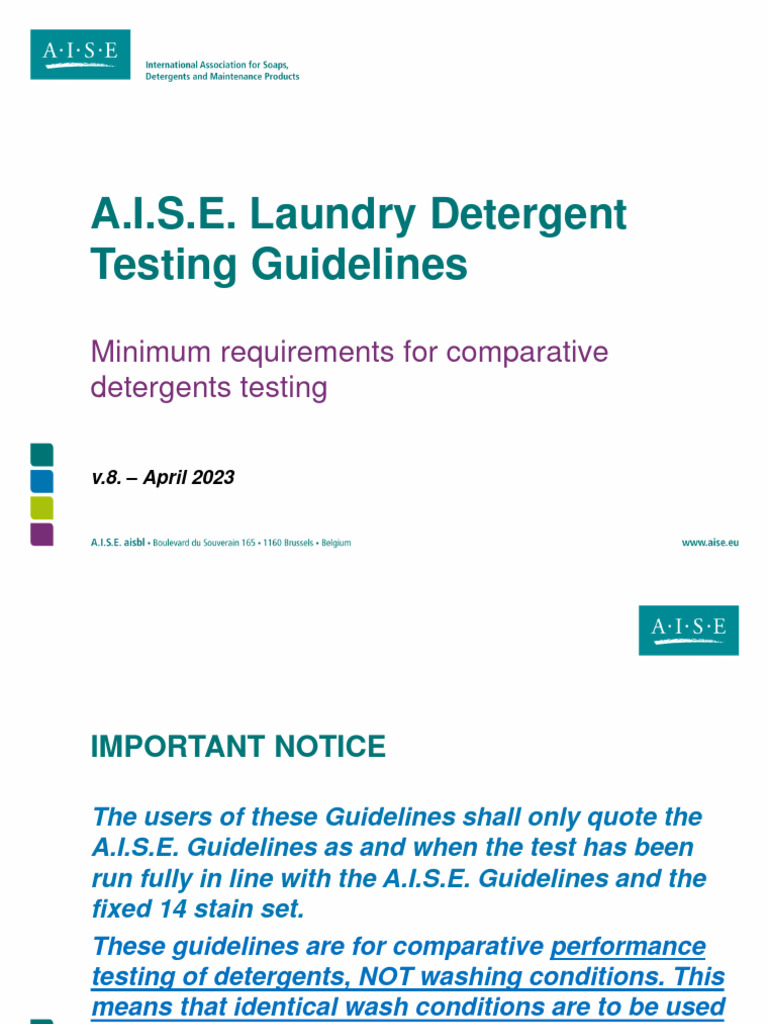 Laundry Detergent Testing Guidelines V 8, April 2023 v2 | PDF | Dye ...
