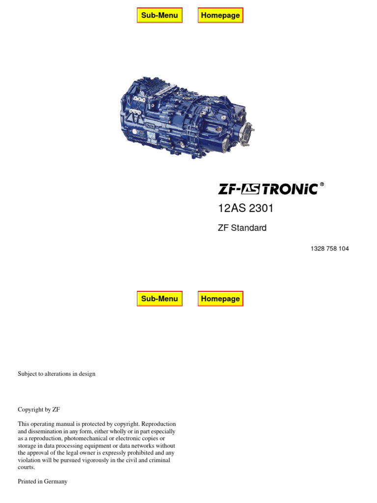 ZF As Tronic Operating Manual | PDF | Manual Transmission | Automatic ...