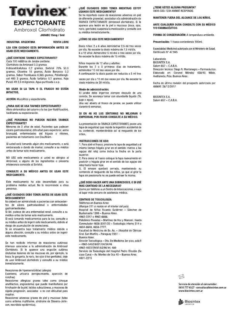 Prospecto Tavinex Web 1 | PDF