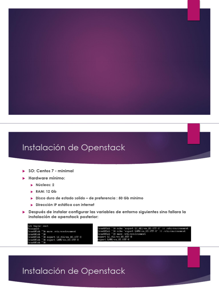 1. OpenStack Instalacion | PDF | Pila abierta | Software utilitario