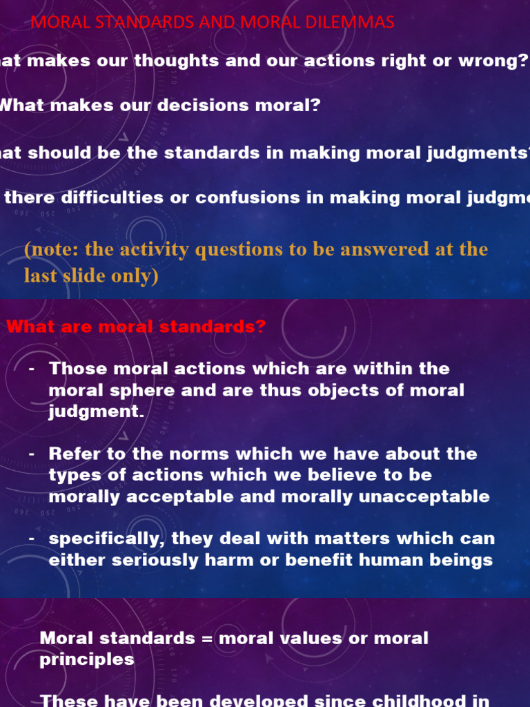 Topic 4 Moral Standards and Dilemmas | PDF | Morality | Utilitarianism