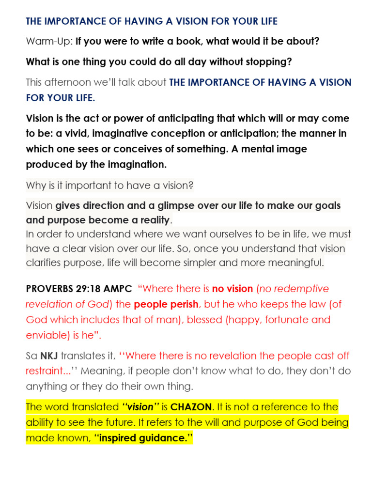 VISION (1) | PDF | God | Revelation