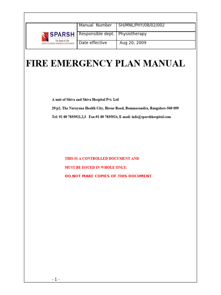 Fire Emergency Plan | PDF | Firefighter | Emergency Evacuation