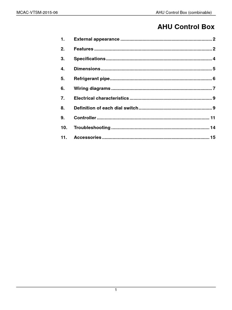 AHU Control Box Manual Overview | PDF | Engineering Thermodynamics ...