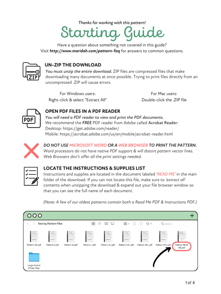 Pattern Cheerleader: StartingGuidePLEASEREAD | Download Free PDF | Zip (File Format) | Printer ...
