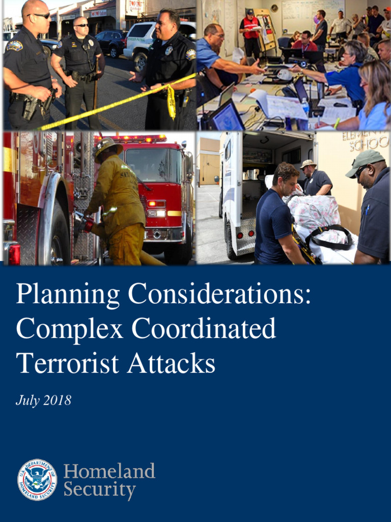 Program - Planning Considerations, Complex Coordinated Terrorist Attacks - (2018 DHS US) | PDF ...