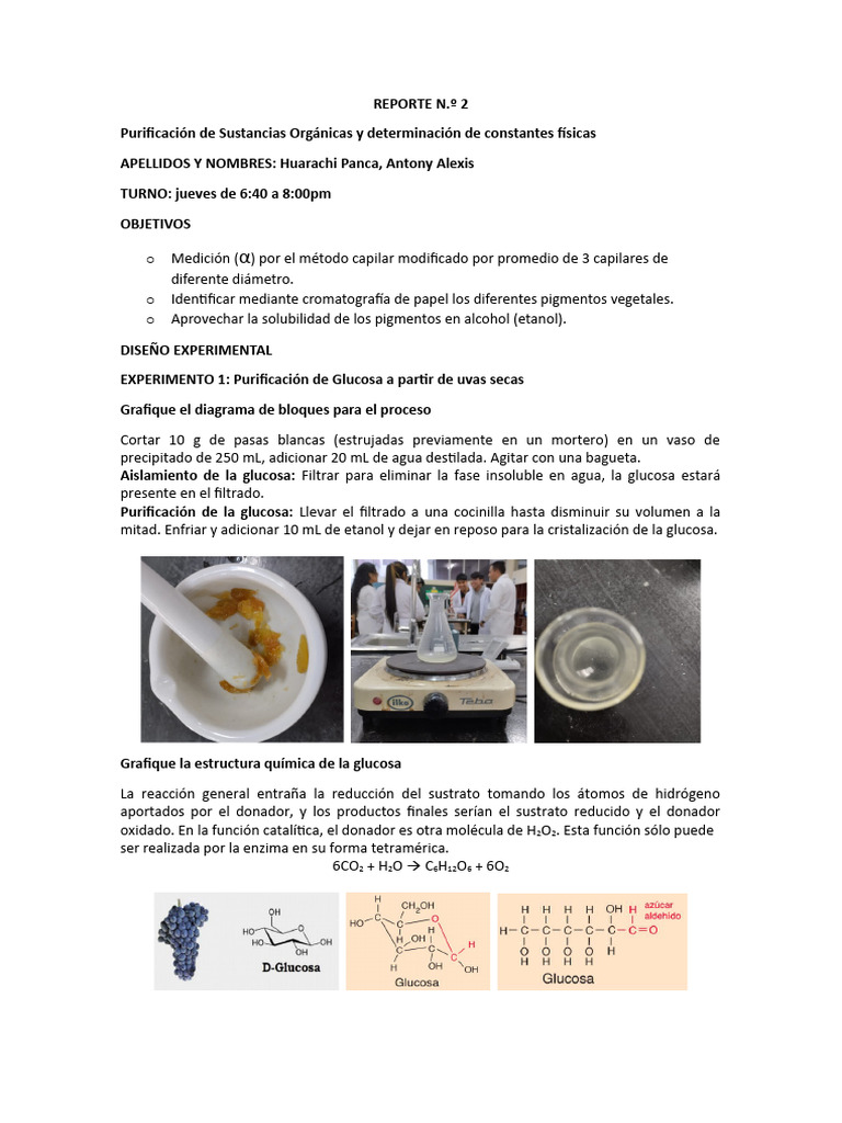 Reporte #2 | PDF | Glucosa | Emulsión