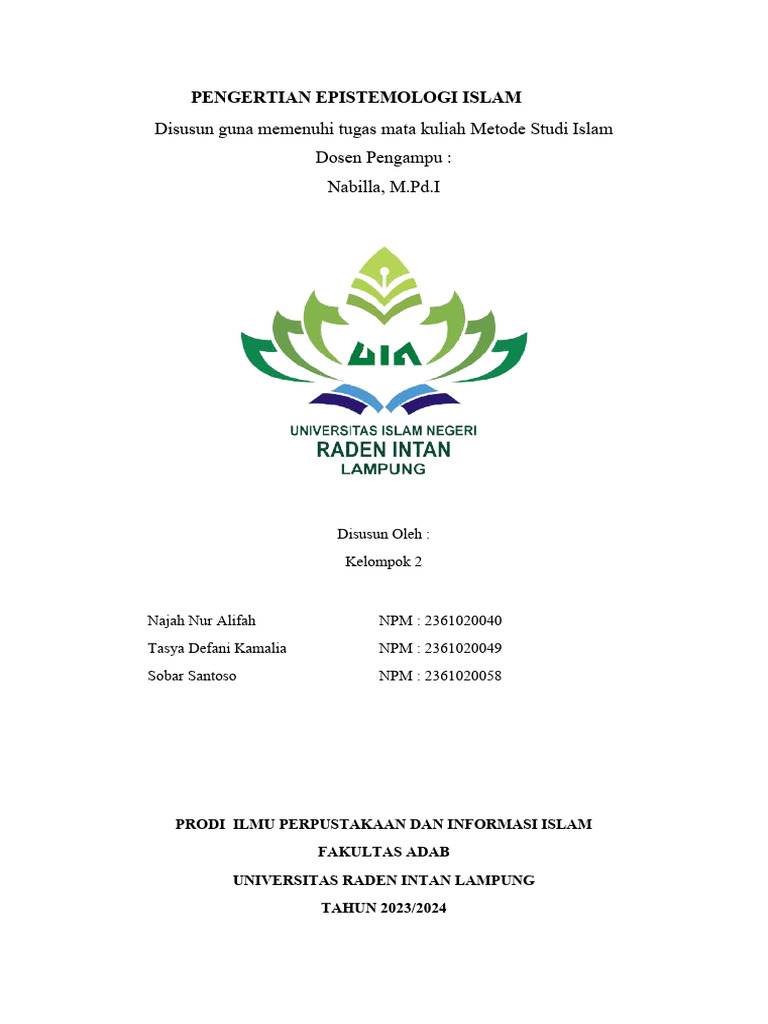 Metode Studi Islam REVISI | PDF