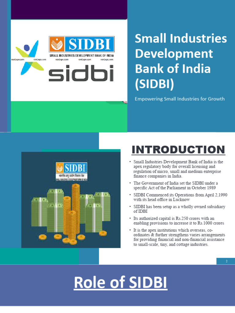 Small Industries Development Bank of India (SIDBI) | PDF | Economies ...