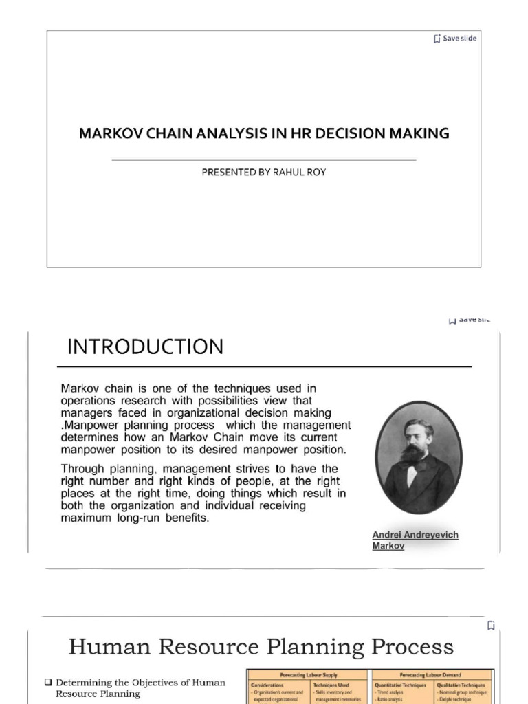 Markov Model (Slideshare) | PDF