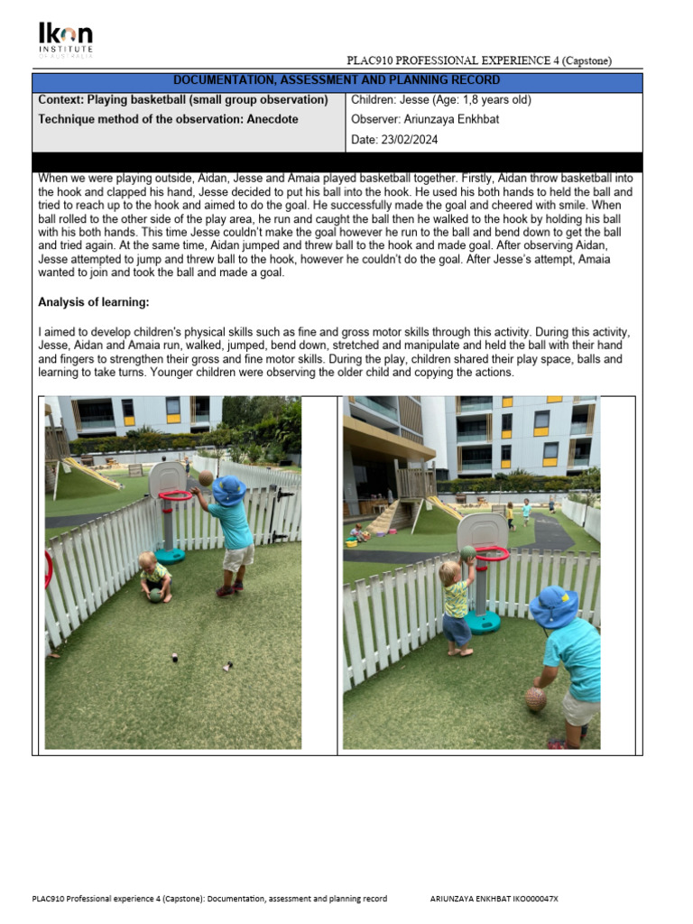 Small Group Observation Caps910 | PDF | Pedagogy | Learning