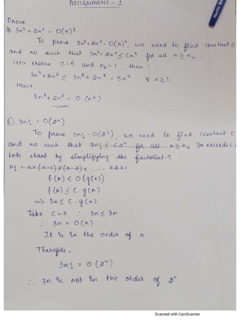 Daa Assignment 1 | PDF