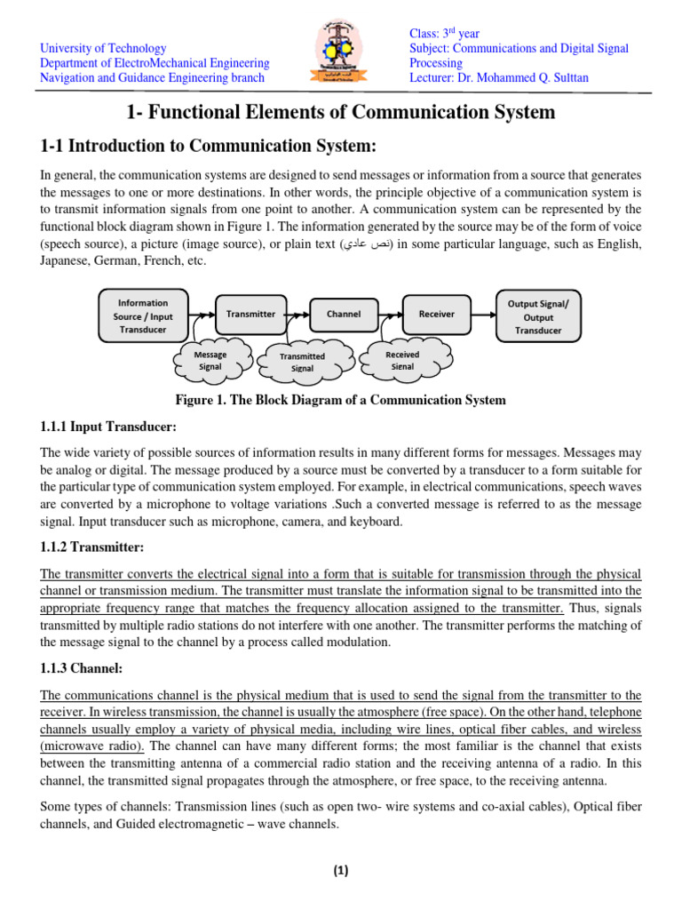 Analog Communications DR Moh-1st Term | PDF | Communications System | Radio