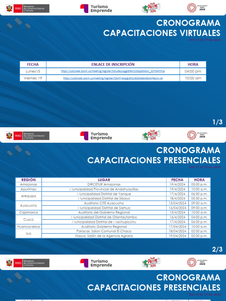 Cronograma Capacitaciones | PDF