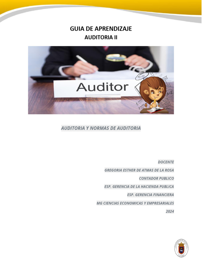 ACTIVIDAD DE APRENDIZAJE TEMA 1 AUDITORIA II (1) | PDF | Auditoría | Business