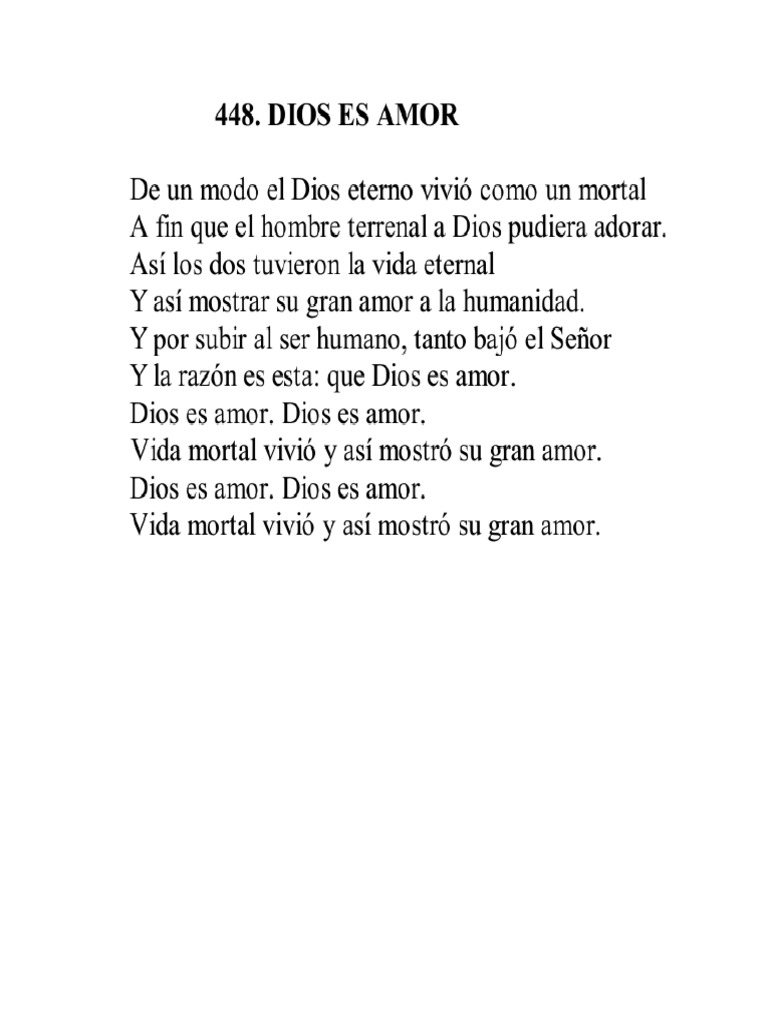 himno 448 DIOS ES AMOR | PDF