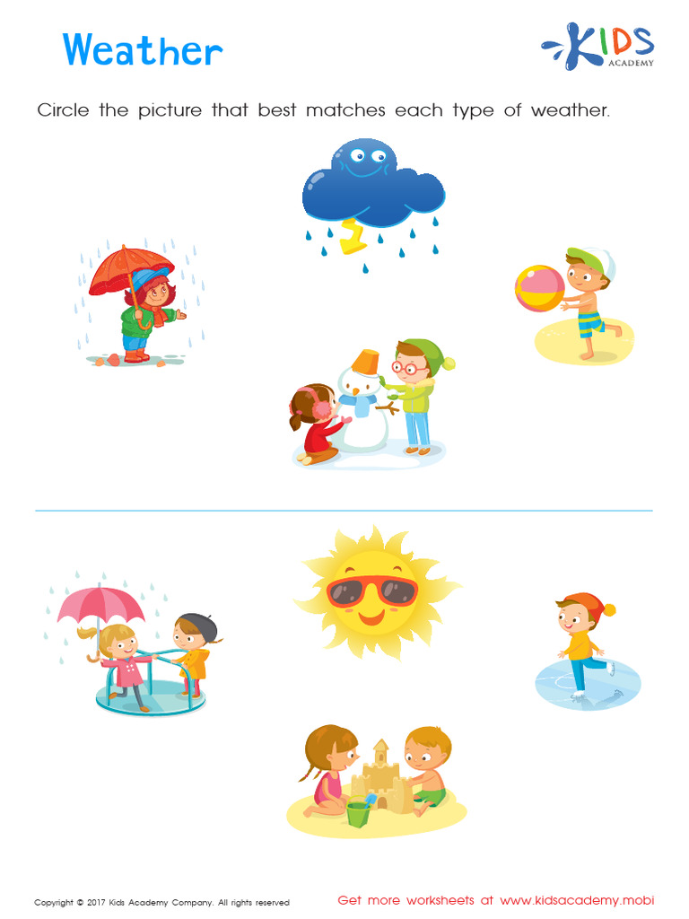 Preschool Weather Worksheet | PDF
