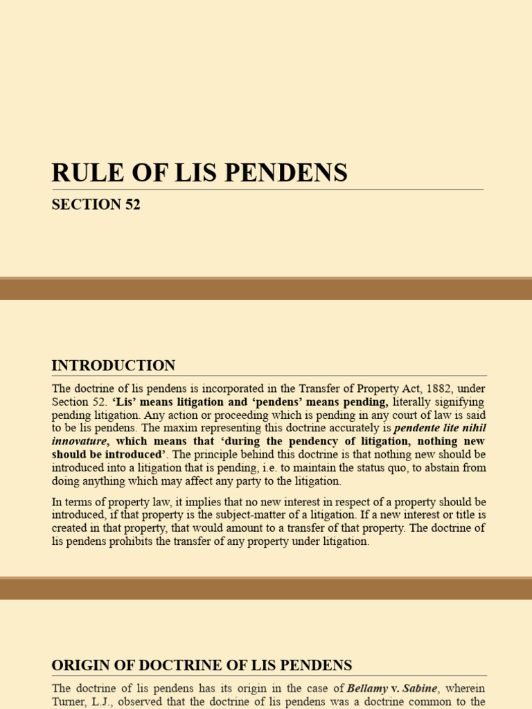 2c Rule of Lis Pendens | PDF | Lawsuit | Equity (Law)