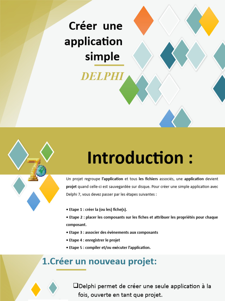 Créer Une Application Simple en Delphi | PDF | Compilateur | Fichier informatique