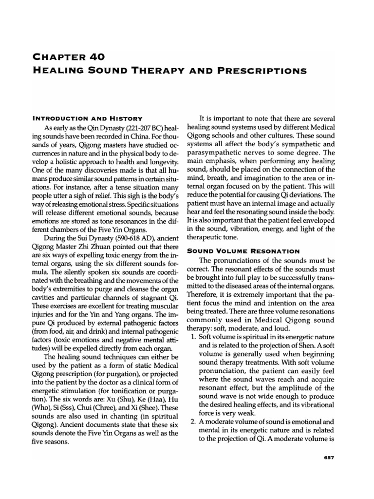 Sound Therapy | PDF | Qigong | Breathing