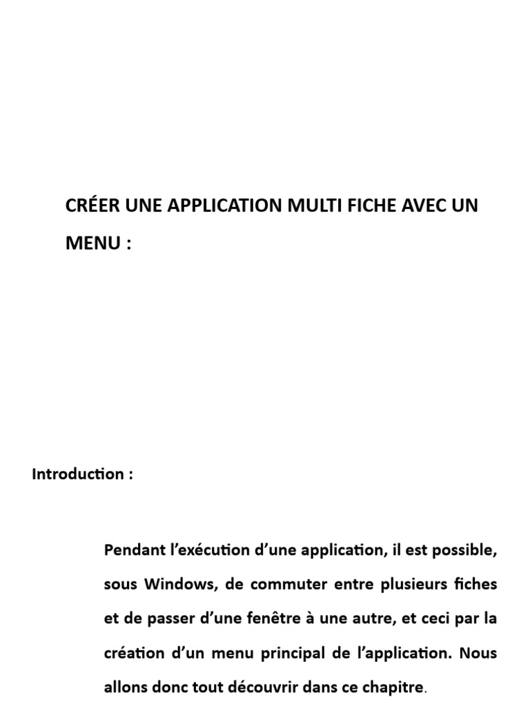 Creer-Une-Application-Multi-Fiche-Avec-Un-Menu en Delphi | PDF | Menu ...