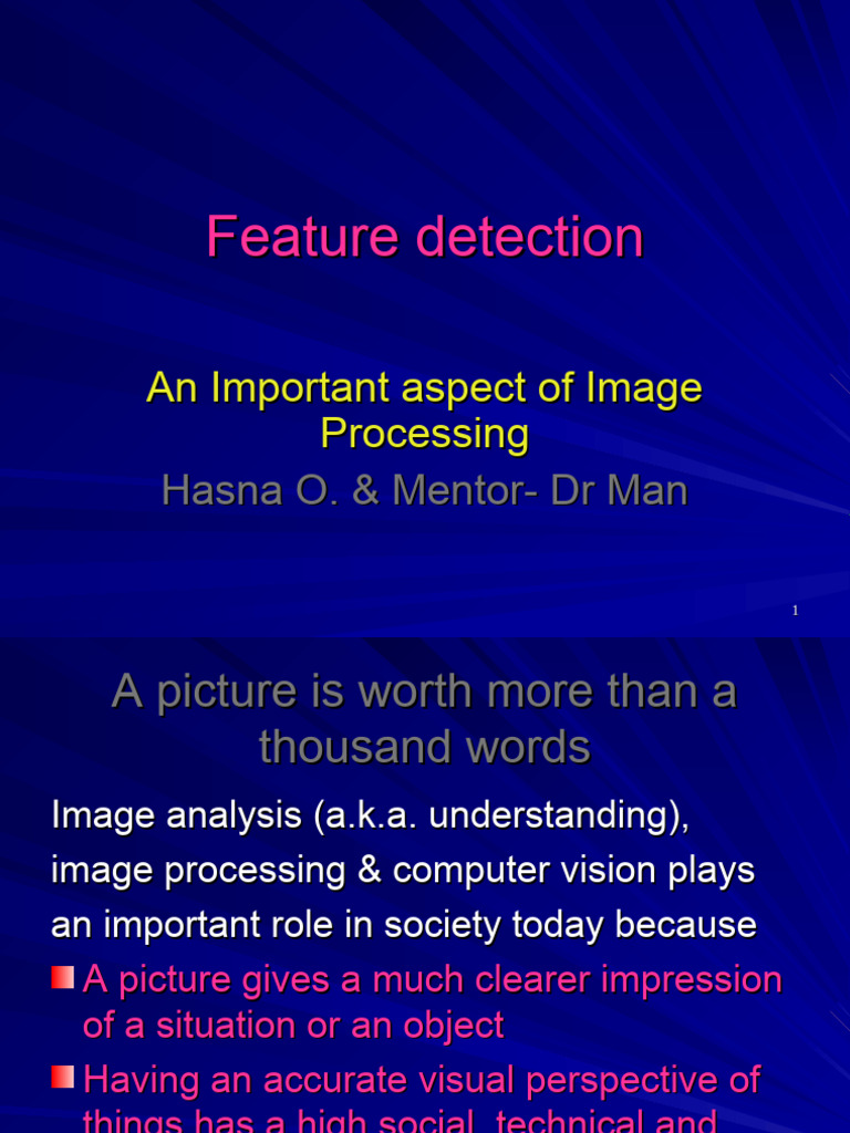 Feature Detection Hassana Ozigi Otaru | PDF | Image Segmentation | Multidimensional Signal ...